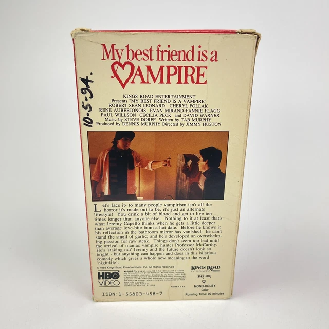 VINTAGE VHS MOVIE My Best Friend Is A Vampire 1986 80s Horror Comedy Teen £12.40 - PicClick UK