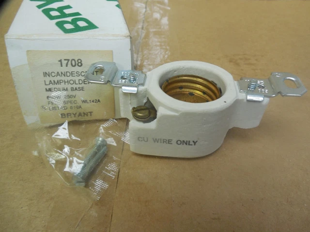 PORTE-LAMPE À INCANDESCENCE Bryant 1708 base moyenne 660 watts 250 ...