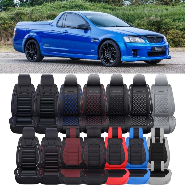 FOR HOLDEN COMMODORE VE VF SS V UTE Car Front 2 Seat Covers PU Leather ...