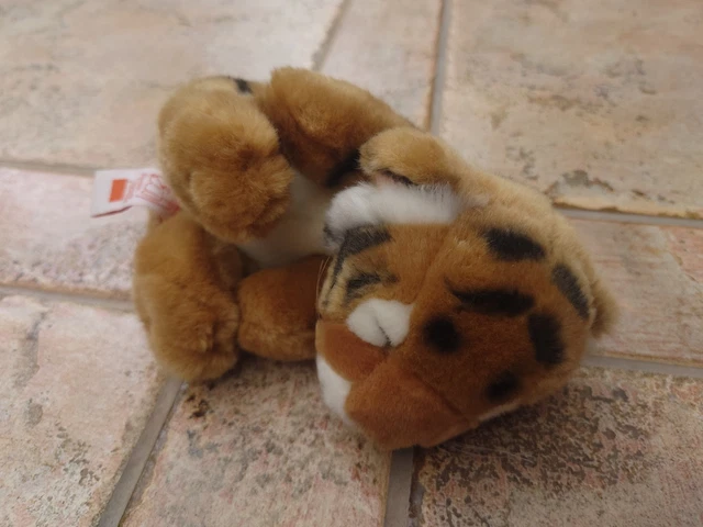VINTAGE DOWMAN IMPORTS Sleeping Baby Tiger Soft Plush Toy Leosco Collection £16.99 - PicClick UK