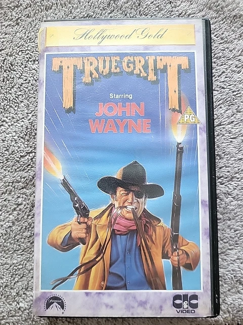 TRUE GRIT, VHS Video, John Wayne Glen Campbell, Cert PG Movie Film Free ...