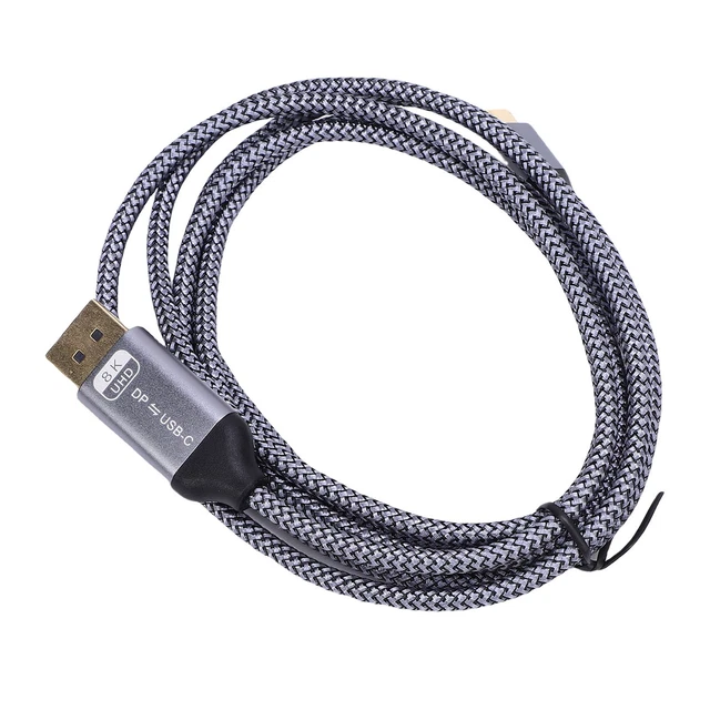 TYPE C TO DisplayPort Cable Fit For Pro Air Laptop Plug And Play 8K ...