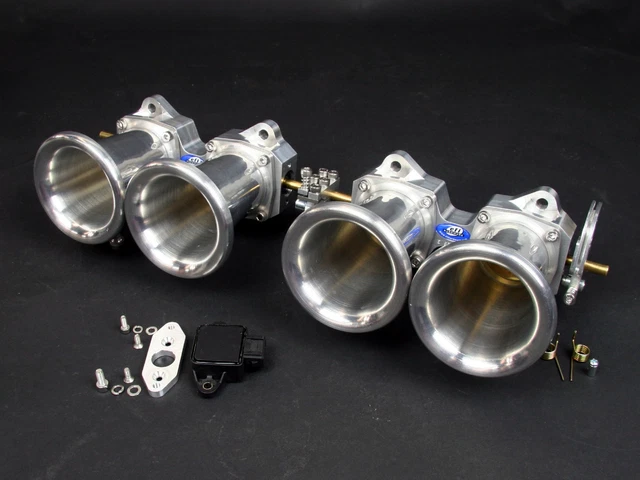 4 CYLINDER DCOE 50mm Throttle Body Kit inc TPS & Ram Tubes ...