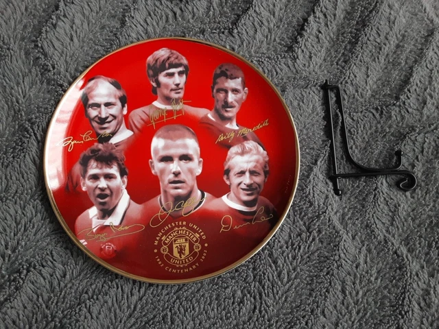 MANCHESTER UNITED 100 Glorious Years Porcelain Collector Plate Danbury ...