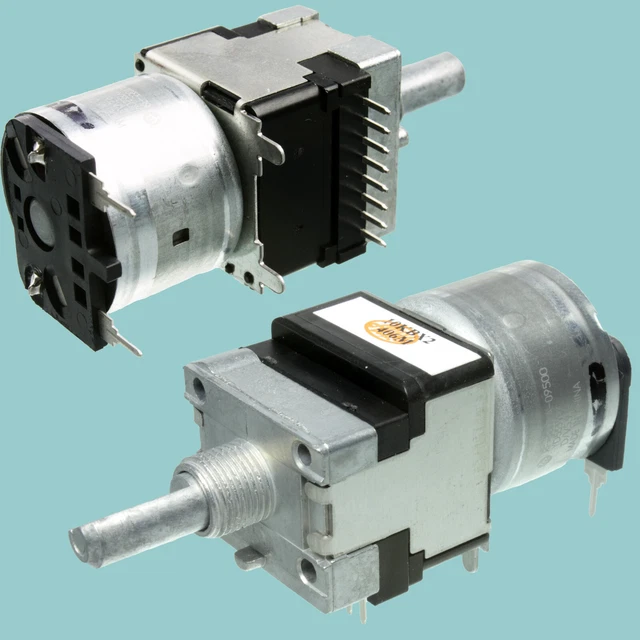 ALPS 10K POTENTIOMETER Motor RK16812MG Stereo Poti Linear RK16 6mm B10K ...