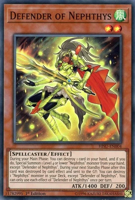 YGO HISU-EN004 DEFENDER of Nephthys HISU-EN004 Yu-gi-oh EUR 1,00 ...
