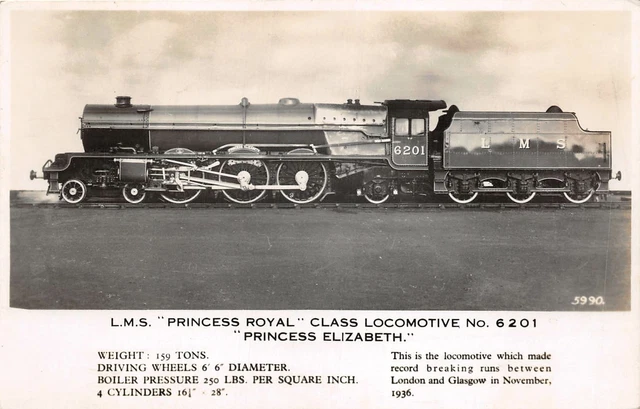 LOT 63 TRAIN railway lms princess royal class locomotive elizabeth real ...