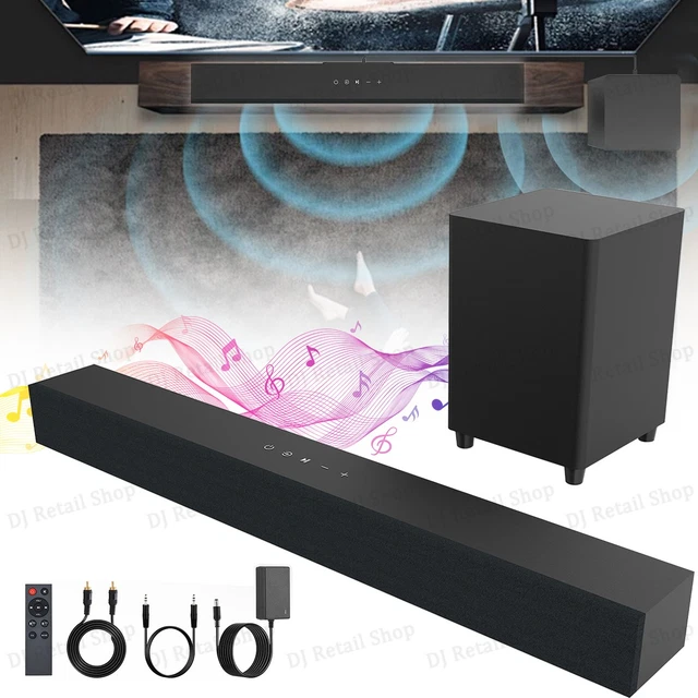 60W SOUND BAR with Subwoofer Bluetooth Speaker For Home Theater ...