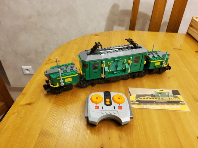 LEGO 7898 MOC train Crocodile motorisé et télécommande rc city loco 9v ...