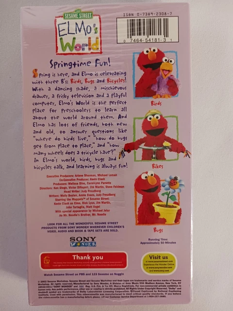 ELMOS WORLD - Springtime Fun (VHS, 2002) New Sealed $26.21 - PicClick CA