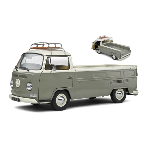 Vw T2 Pick Up 1968 Grey 118 Solido Auto Stradali Die Cast Modellino £ 5353