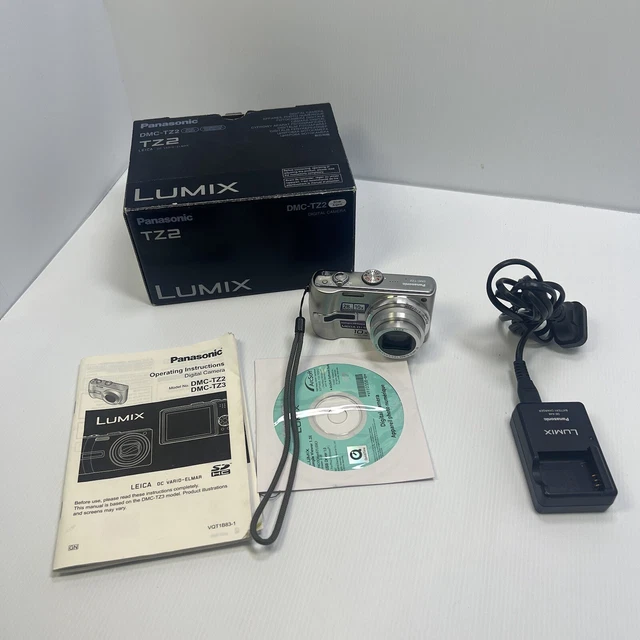 PANASONIC LUMIX DMC-TZ2 Compact Digital Camera Working Tested Screen ...