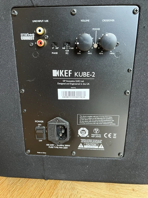 KEF KUBE 2 Active Powered 10" Subwoofer - Black 200w RMS £135.90 ...