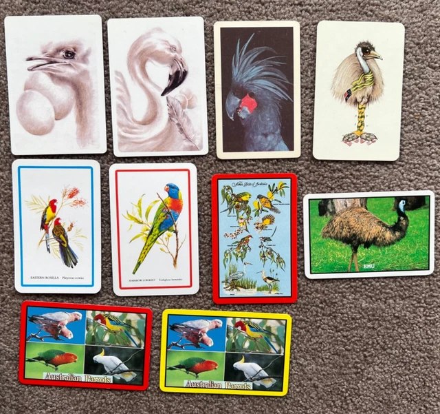 ORIGINAL SWAP PLAYING cards Australian birds cockatoo galah swan ...