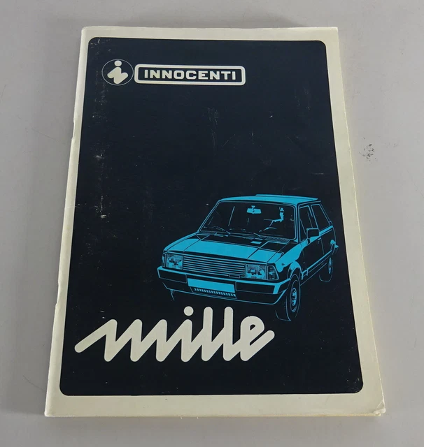 MANUALE / GUIDA Innocenti Mille Stand 01/1981 EUR 79,70 - PicClick IT