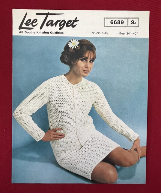 VINTAGE CROCHET PATTERN - Lee Target 6689 - Lady’s Suit Jacket Skirt ...