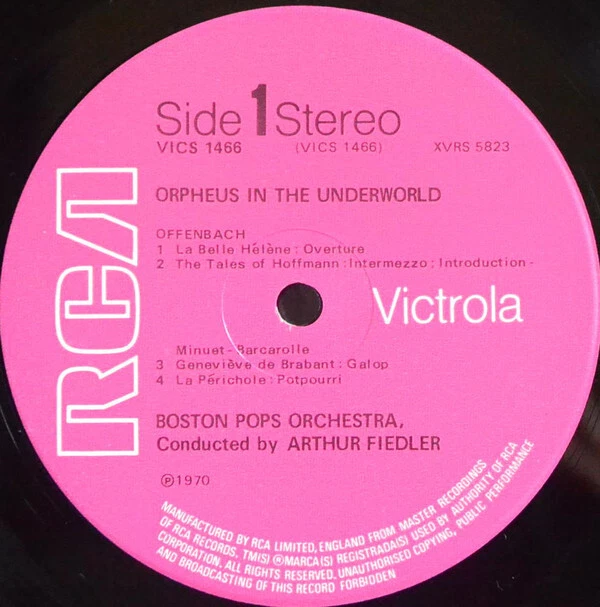 JACQUES OFFENBACH, DAS Boston Pops Orchestra, Arthur Fiedler - Orpheus ...