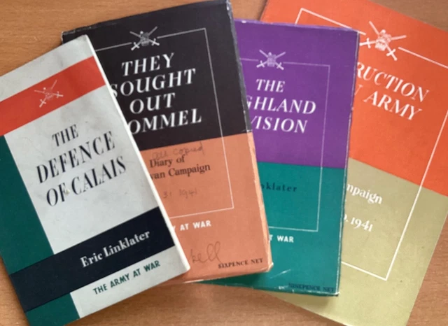 GROUP OF 4 x WW2 BRITISH “THE ARMY AT WAR” HISTORY BOOKS, PUBLISHED BY ...