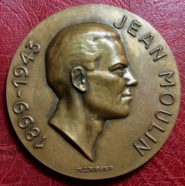 JEAN MOULIN FRENCH Resistance Second World War Rare Medal COURBIER £94. ...