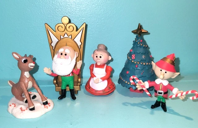 LOT DE 5 figurines de rennes Rudolph le nez rouge île d'inadaptés ...