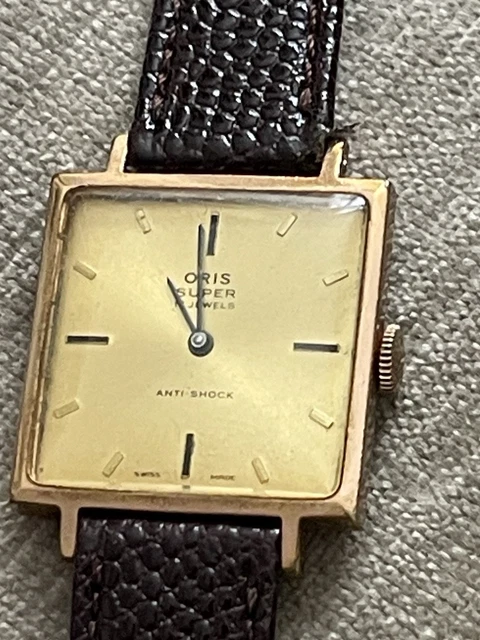 BEAUTIFUL VINTAGE SWISS Oris Super 17 Jewel Gold Plated Men's Tank Watch. £175.00 - PicClick UK