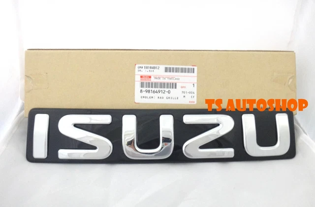 CHROME LOGO EMBLEM Front "Isuzu" For Isuzu D-Max Dmax 2012-2015 Genuine ...