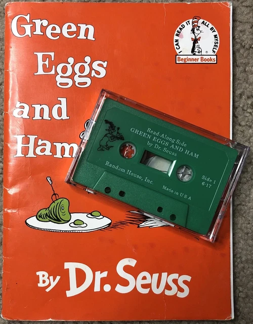 GREEN EGGS & Ham, by Dr. Seuss (Random House, 1970) with Cassette Tape ...