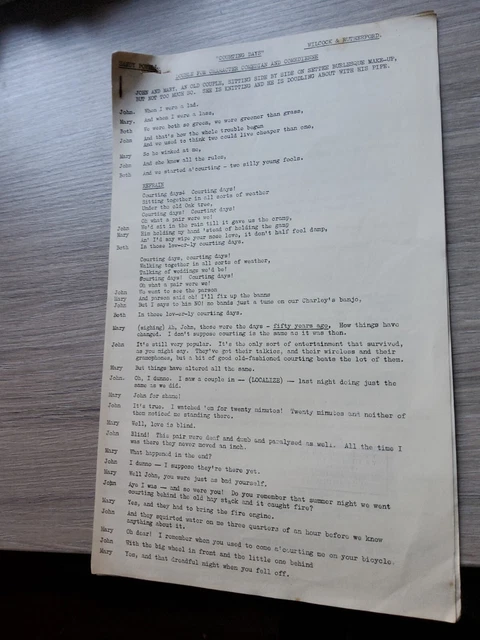 VARIETY THEATRE SCRIPT 1930S,Comedian Sandy Powell,Counting Days £30.00 ...