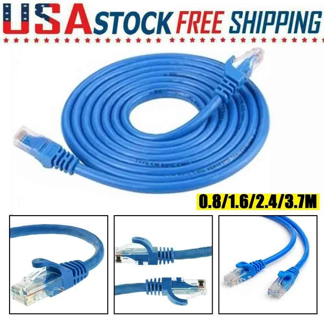 ETHERNET CABLE LAN Network Cat5e Internet Modem RJ45 Patch Cord Core ...