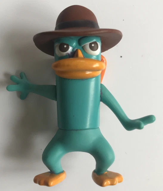 DISNEY PHINEAS AND Ferb AGENT P/ PERRY THE PLATYPUS 2.5" PVC Figure £8. ...