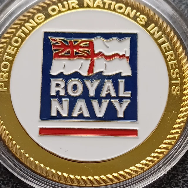 ROYAL NAVY HMS Edinburgh 24ct Gold Plated Collectable Coin 44mm dia £8. ...