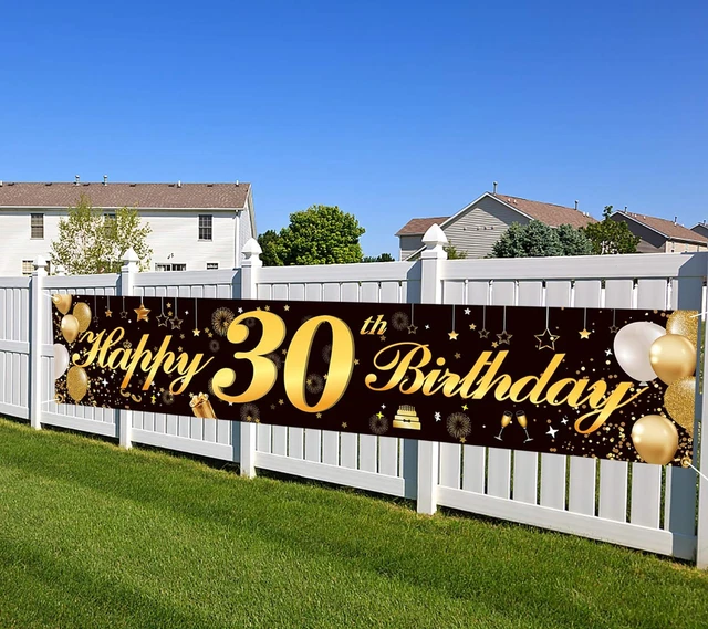 HAPPY 30TH BIRTHDAY Banner,Birthday Party Sign Backdrop Banner for Men ...