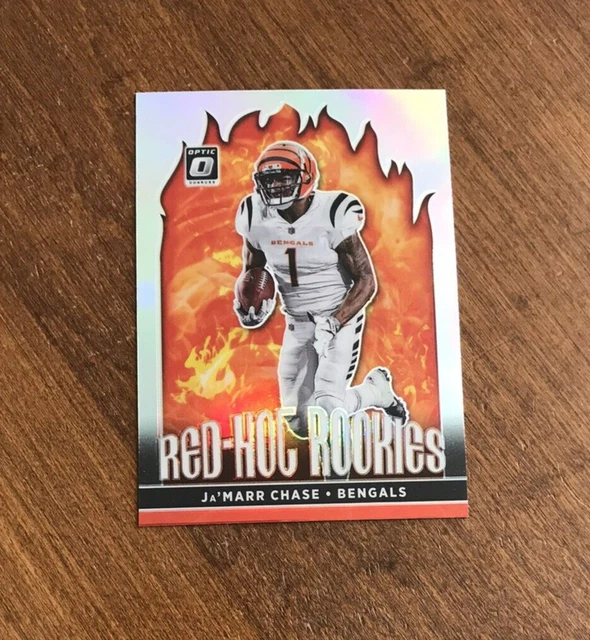 JA'MARR CHASE 2021 Optic Red Hot Rookies argent recrue RHR-4 Bengals RC ...