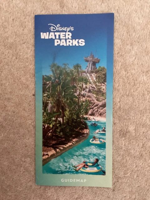 WALT DISNEY WORLD Water Parks Guide Map Blizzard Beach Typhoon Lagoon ...