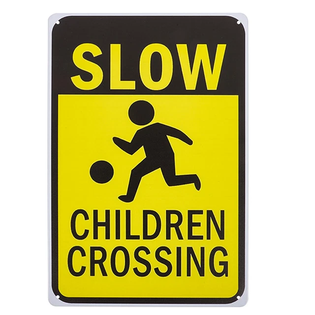 ROAD SIGN SAFETY Child Drive Slow Signs Children Crossing for Street £9 ...