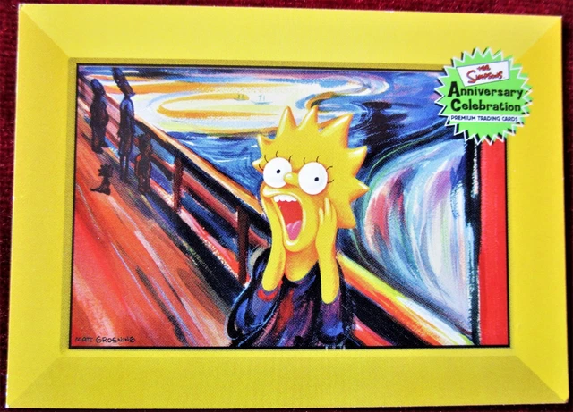 THE SIMPSONS 10TH ANNIVERSARY - Card #50 - "ART BY BART - MUNCH ...