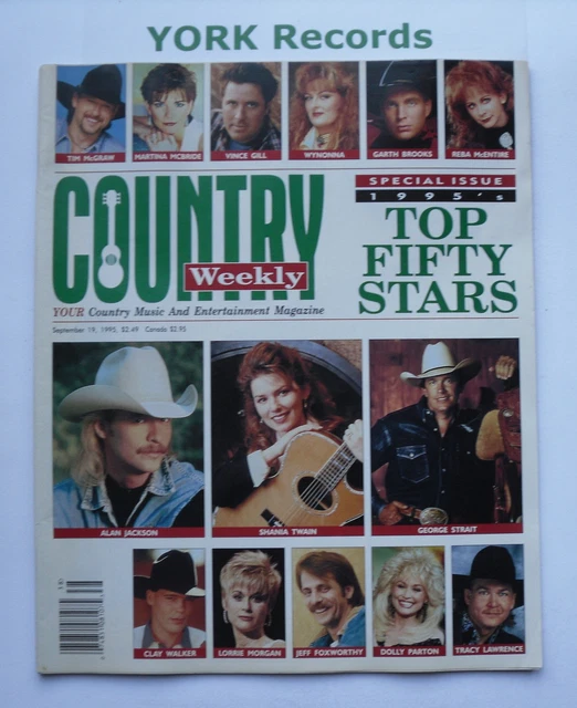COUNTRY WEEKLY MAGAZINE - September 19 1995 - Special Edition Top 50 ...