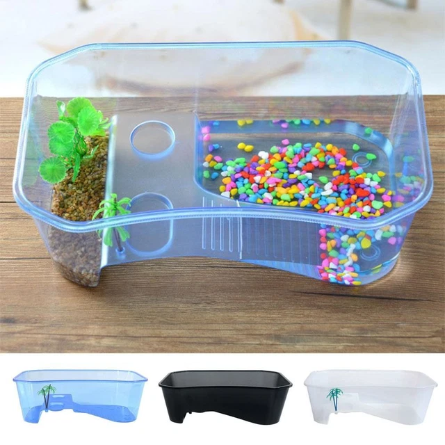 BASKING RAMP TURTLE Vivarium Box Water Land Dual Use Reptile Tank ...