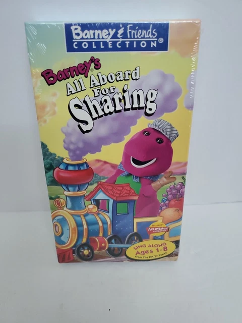 BARNEY - BARNEYS All Aboard for Sharing (VHS, 1996) Super Rare, New ...