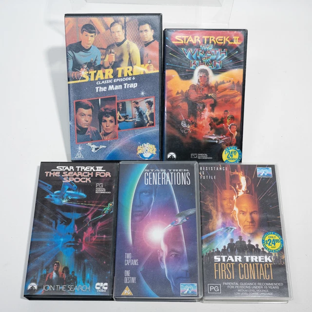 STAR TREK MOVIE VHS Bundle x5 Tapes PAL Vintage Spock Khan - Good ...