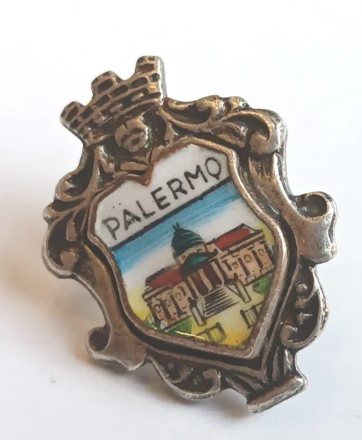 SPILLA PINS DISTINTIVO Stemma Simbolo Badge Logo Crest Ceramica Turismo ...
