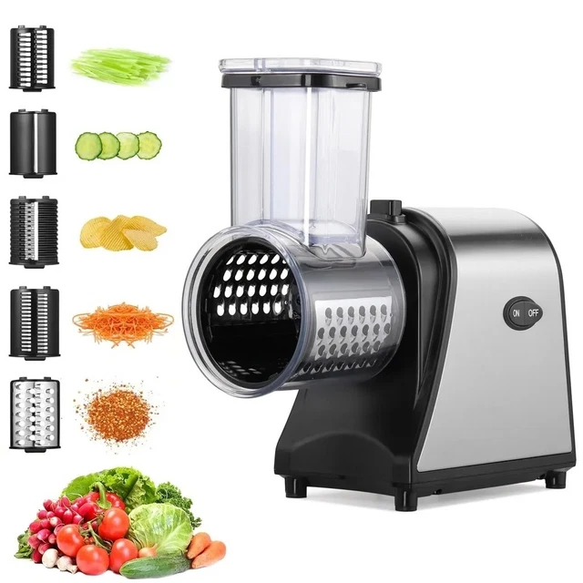 ELECTRIC SALAD SLICER Fruit Cutter Vegetable Cheese Grater Chopper ...