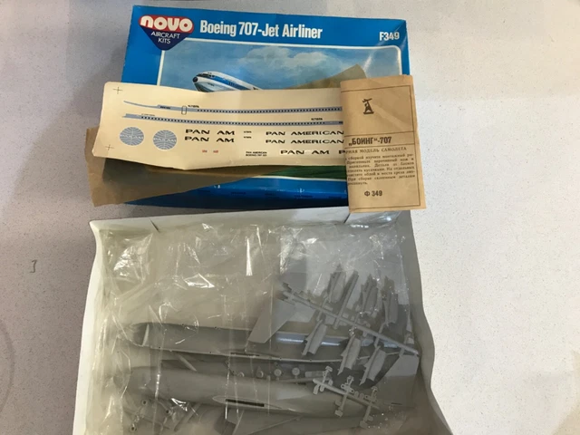 FROG NOVO, BOEING 707 Jet Airliner #F349 (Replica Novo Box) Model Kit ...