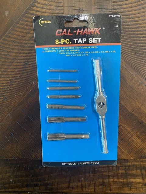 NEW 8-PC. Cal Hawk METRIC Tap Set $20.00 - PicClick