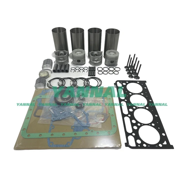 KUBOTA V2203 V2403 Overhaul Kit 1g796 piston bearings full gasket set ...