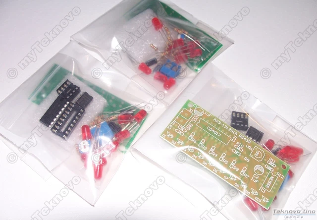3X NE555 CD4017 LED Light Chaser Sequencer Follower Scroller DIY KIT ...