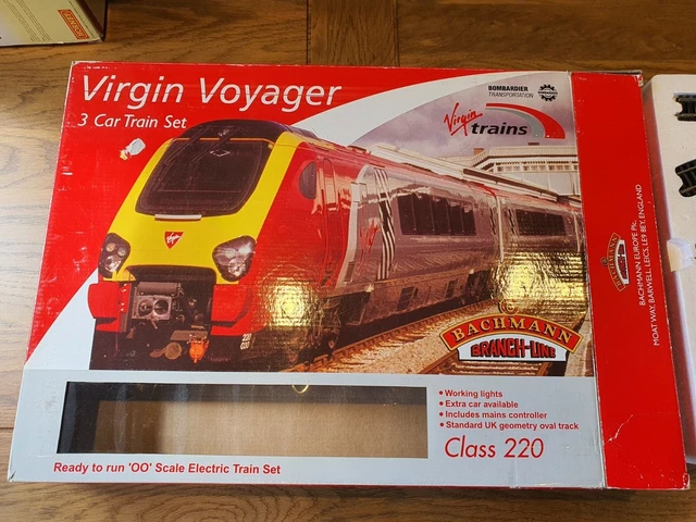 BACHMANN 30-600 VIRGIN Voyager Class 220 Bombardier 3 Car Train Set £ ...