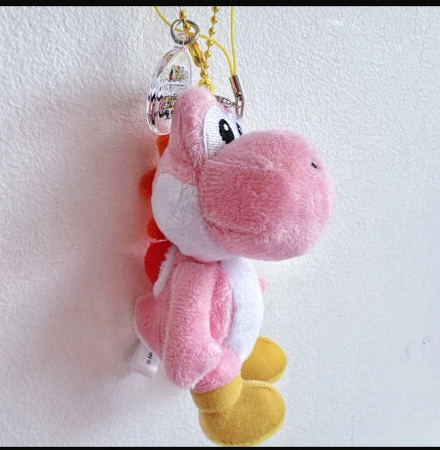 SUPER NINTENDO WORLD Pink Yoshi Plush Keychain Universal Studios Japan ...