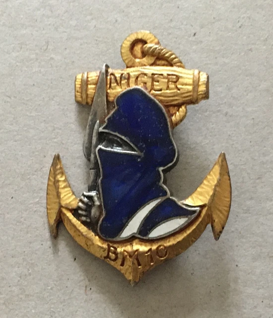 RARE INSIGNE BM N°10 troupes coloniales Niger fabrication drago ...