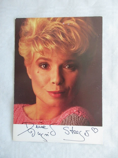 INGRID STEEGER AUTOGRAMM original signiert Klimbim 70er Vintage EUR 19 ...